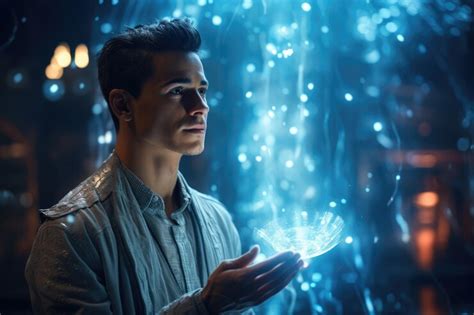 Premium Ai Image A Humanoid Ai Assistant Projected As A Hologram Seamlessly Integrated Ai