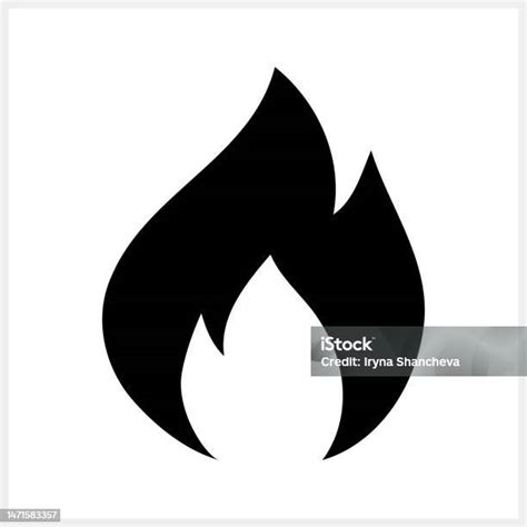 화재 아이콘이 격리되었습니다 조각 클립 아트 스텐실 벡터 스톡 일러스트 주당순이익 10 가연성에 대한 스톡 벡터 아트 및 기타 이미지 가연성 경계 표지 디자인