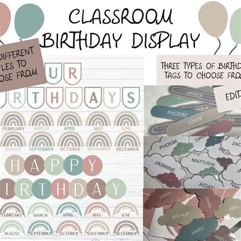 Classroom Birthday Etsy