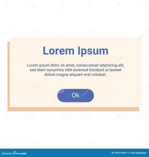 Pop Up Window With Button Appearing On The Screen Stock Vector Illustration Of Accept