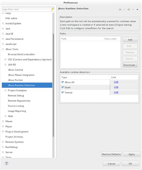 Chapter JBoss Server Tools