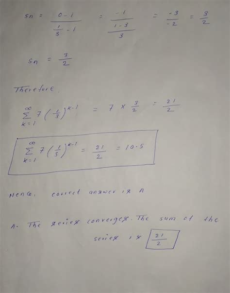 determine whether the infinite geometric series converges or diverges