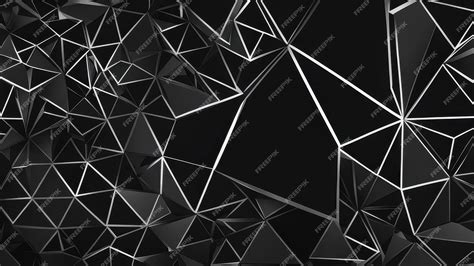 Abstract Black Geometric Pattern With Sharp Triangular Shapes And A Modern Aesthetic Premium