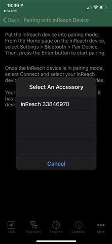 Unable To Pair Inreach Mini To Ios Earthmate Ios Mobile Apps And Web