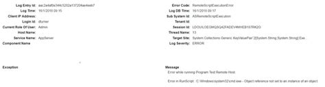 Run Program Error In Runscript Object Reference Not Set To An