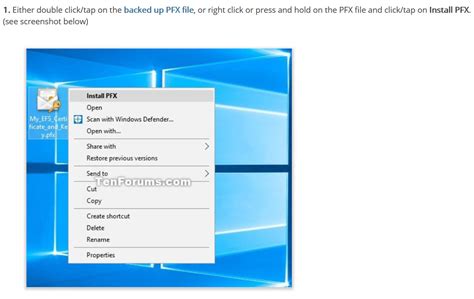 Backup Encrypting File System Certificate And Key In Windows 10 Tutorials