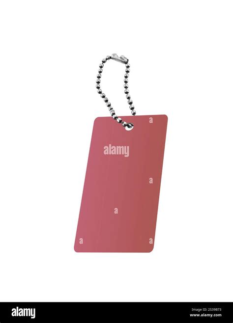 Blank Tag Tied With String Isolated On White Background Blank Tag Tied With String Stock Photo