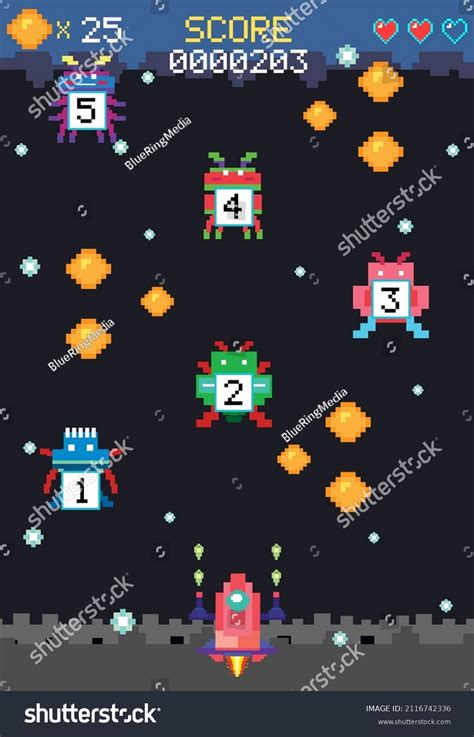 Space Game User Interface Template Illustration Stock Vector Royalty Free 2116742336