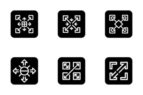 Expand Icon Bundle Set In Creative Vector Style Premium Ai Generated Vector