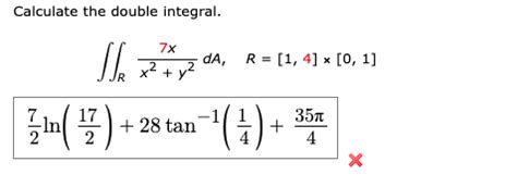 Solved Calculate The Double Integral Chegg Com Solved Calculate The Double Integral Chegg Com