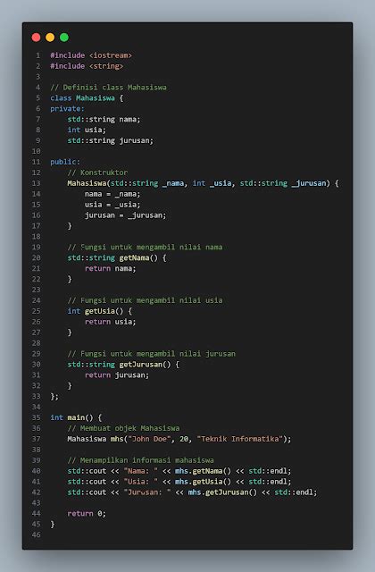 Contoh Mengunakan Class Algoritma Pemprograman