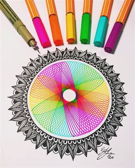 An Art Project With Colored Markers And Crayons