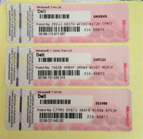 Windows Pro Coa Label Sticker License Key Card X Pink Id Product Details View