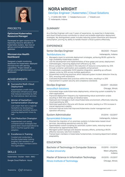 5 Kubernetes Resume Examples And Guide For 2025