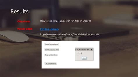 Crossui Tutorial Basic Calling Js Functions Pptx
