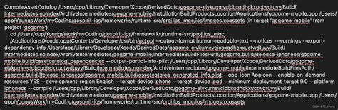 Command Compileassetcatalog Failed With A Nonzero Exit Code Csdn博客