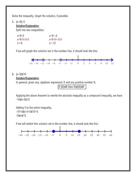 Solved Solve The Inequality Graph The Solution If Possible See Course Hero