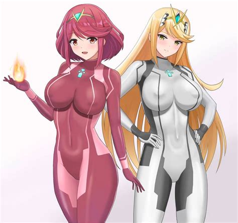 Pyra and Myrtha with Zero Suit by CocoBandicoot31 on DeviantArt