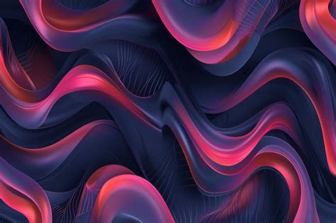 Abstract Wavelike Structures In Warm Tones Premium Ai Generated Image