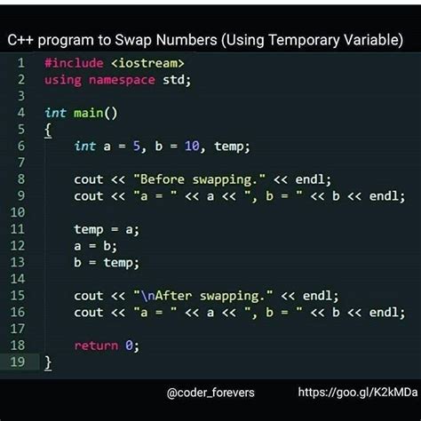 Swap Number C Basic Computer Programming Computer Programming