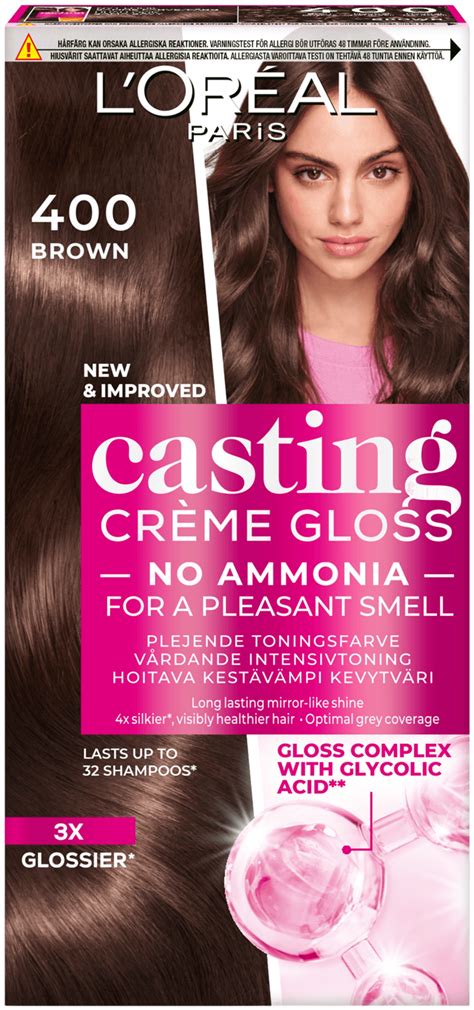 Loréal Paris Casting Crème Gloss 400 Brown Keskiruskea Kevytväri 1kpl