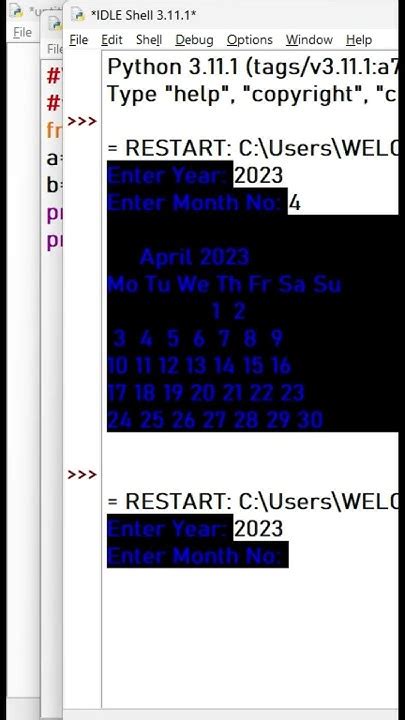 Python Print Month With Calendar Modulepython Trending Viral Coding
