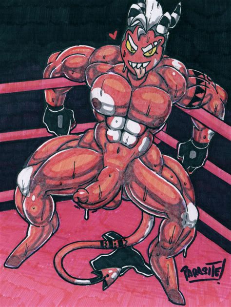 Rule 34 2022 2 Horns Abs Arm Tattoo Biceps Bodily Fluids Boxing Clothing Demon Eyebrow Scar