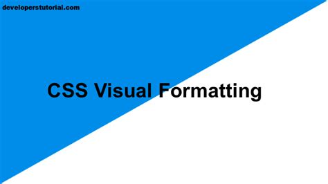 css visual formatting r developerstutorial
