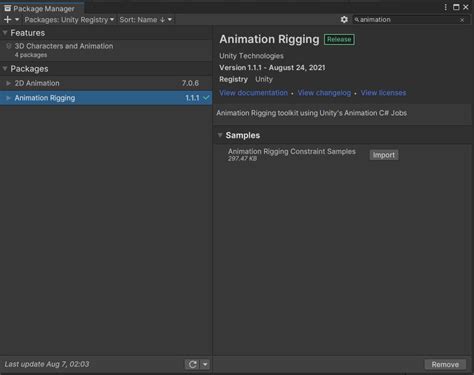 Unity Animation Rigging