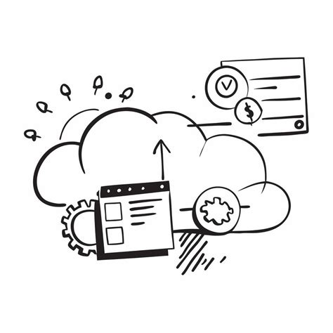 Clean Erp Interface And Cloud Icon With Ample Space For Text And Graphics Concept As An