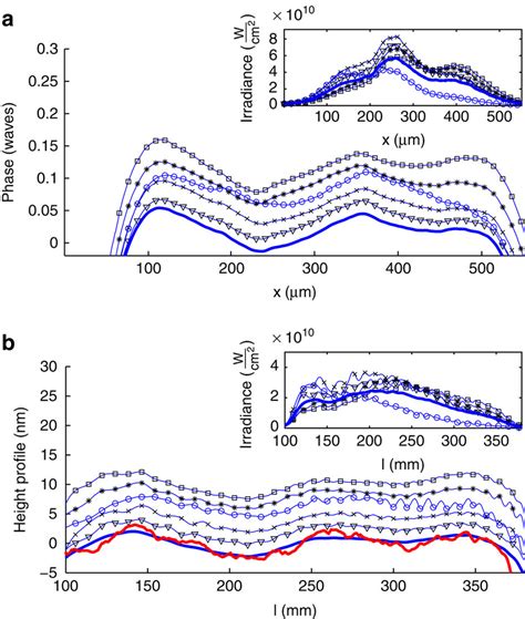 Wavefront Phase At The Interferometer And Height Profile Along Both