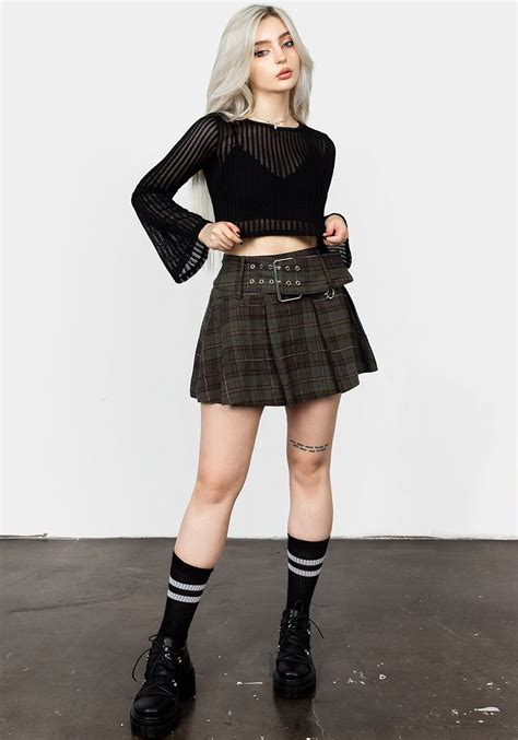 Disturbia Habundia Flared Sleeve Crop Top Tops