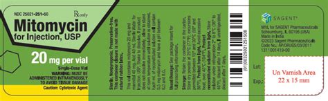 Mitomycin For Injection Usp 5 Mg Per Vial And 20 Mg Per Vialfor