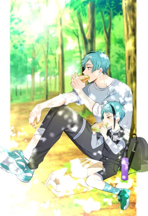 Shinozaki Kyouko Floyd Leech Jade Leech Twisted Wonderland Commentary Request Highres