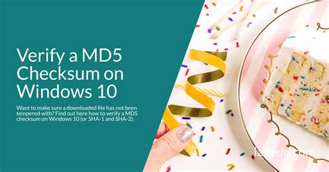 Verify An Md5 Or Sha256 Checksum On Windows La De Du