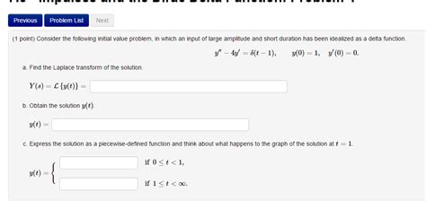 Solved Consider The Following Initial Value Problem In Chegg Com