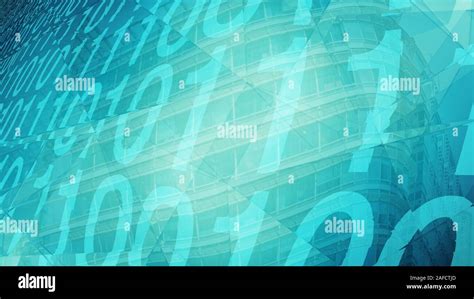 Digital Technology Business Office Building And Binary Code Stock Photo Alamy