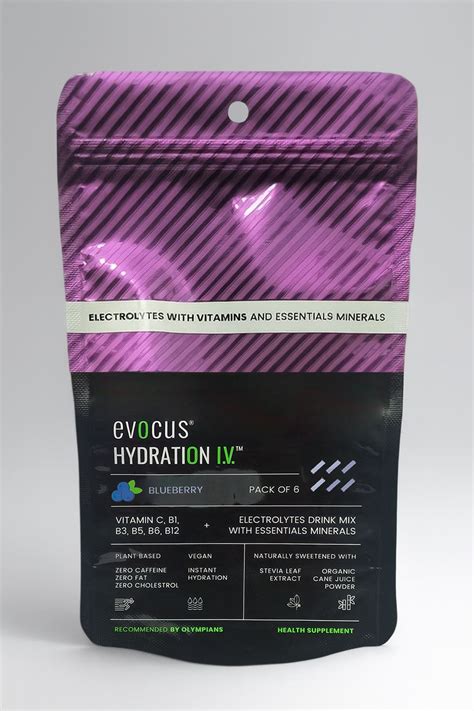 Buy Hydration Iv Electrolyte Drink Mix Blueberry Burst Evocus
