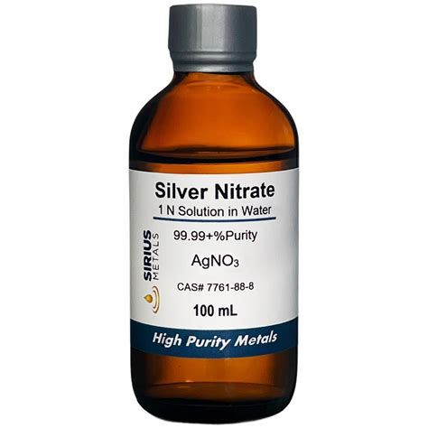Silver Nitrate Solution Cas 7761 88 8 1n In Water As Agno3