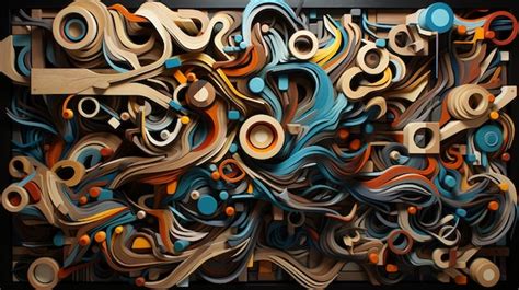Premium AI Image Exploring Chaos And Order In Shapes On Transparent Background PNG Generative Ai
