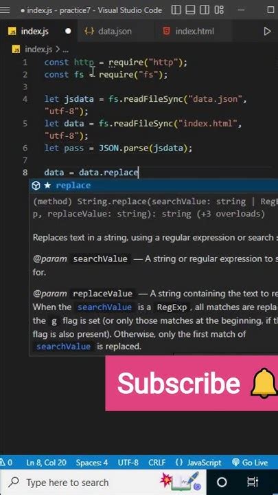 Set Json Data In Html File By Reading Json File With Nodejs Nodejs