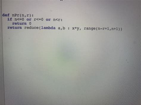 Solved The Function Npr N R Is Supposed To Take Two