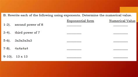 exponents and exponential notation pptx physics science