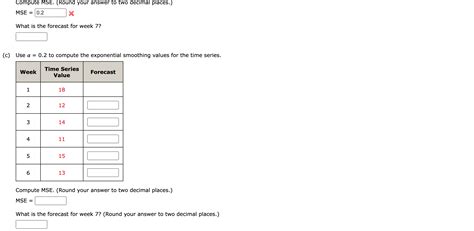 Solved Consider The Following Time Series Data A