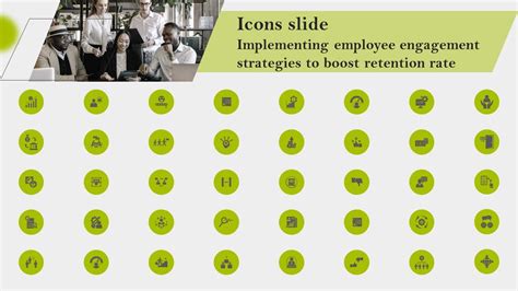 Icons Slide Implementing Employee Engagement Strategies To Boost Retention Rate Ppt Example