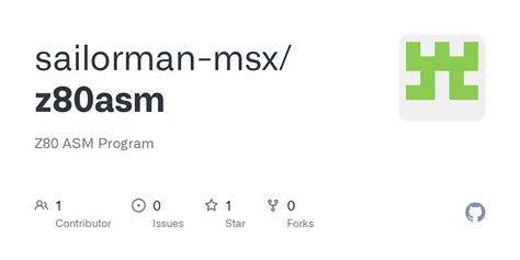 Github Sailorman Msxz80asm Z80 Asm Program