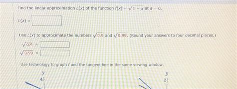Solved Find The Linear Approximation L X Of The Function
