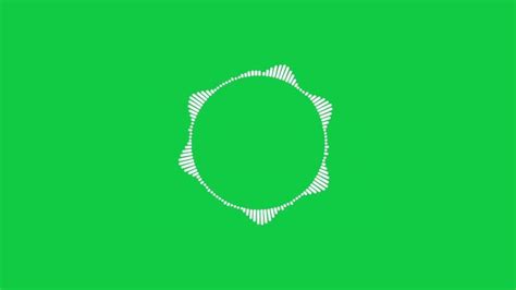 Music Audio Circular Spectrum Visualizer Loop Animation On Green Screen Background