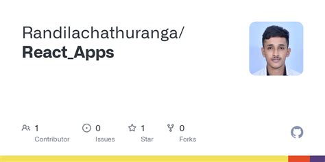 GitHub Randilachathuranga React Apps