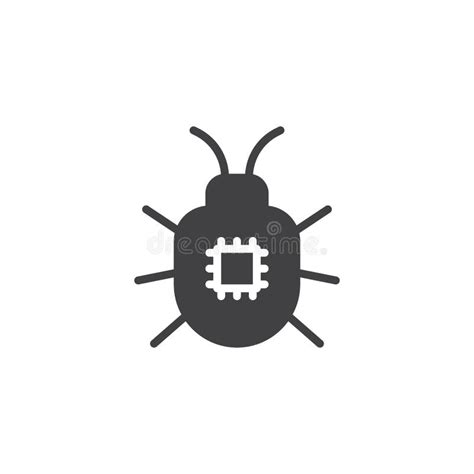 Computer Bug Vector Icon Stock Vector Illustration Of Simple 115272209